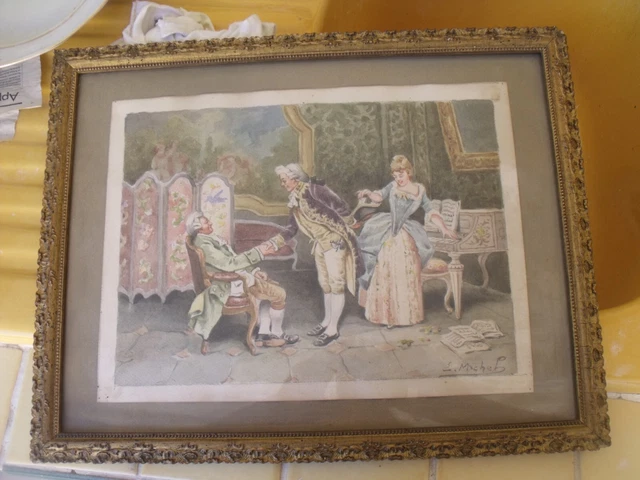 ANCIENNE AQUARELLE SIGNEE Beau Cadre D'origine EUR 39,99 - PicClick FR