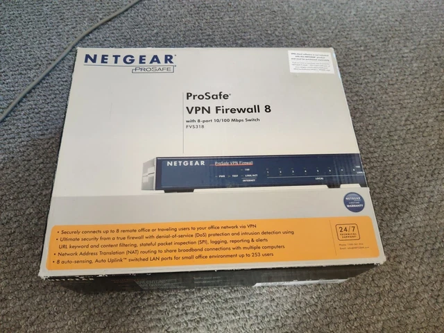 NETGEAR PROSAFE VPN FIREWALL 8 ROUTER - FVS318 £20.99 - PicClick UK