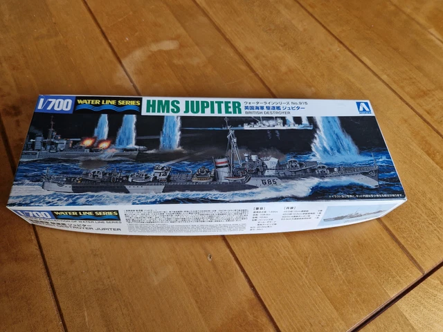 HMS JUPITER J Class Destroyer WWII & I-60 Submarine 1:700 kit Aoshima ...