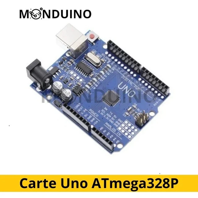 CARTE DE DÉVELOPPEMENT Uno R3, Atmega328P, CH340, Compatible Arduino ...