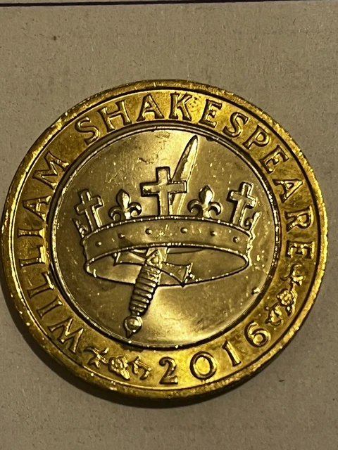WILLIAM SHAKESPEARE 2 pound coin £2 2016 - The Hollow Crown RARE £4.99 ...