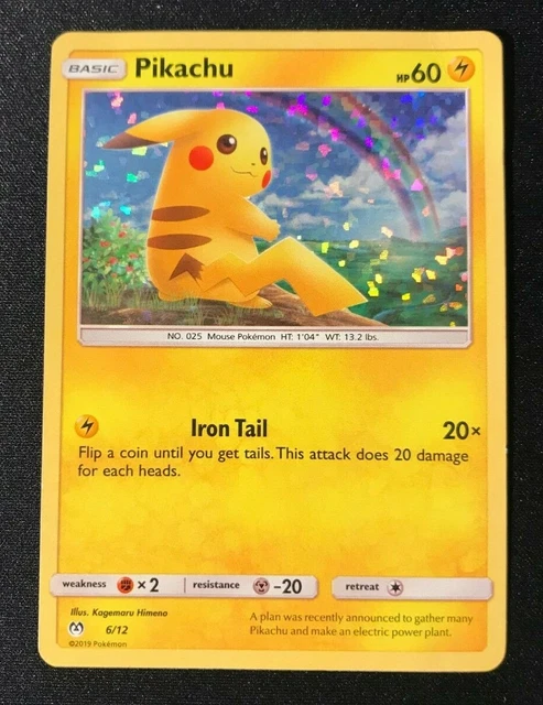 RARE PIKACHU POKEMON Card 2019 Mcdonalds Set 6/12 Holo Foil Promo Happy ...