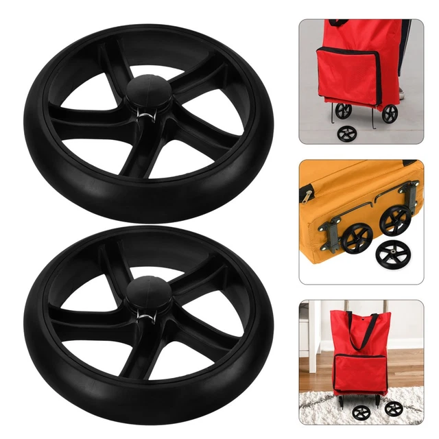 2 PCS WHEELED Cart Groceries Rolling Replacement Wheels for Utility $48 ...