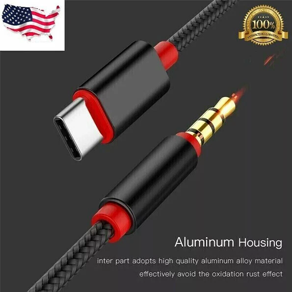 CÂBLE AUDIO DE Type C Usb Type-C Mâle Vers Jack 3 5 Mm Mâle Adaptateur ...