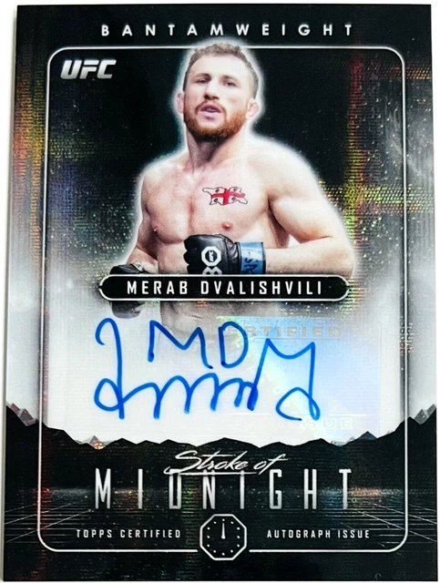 MERAB DVALISHVILI 2024 Topps Midnight UFC Stroke Of Midnight AUTO Moon ...