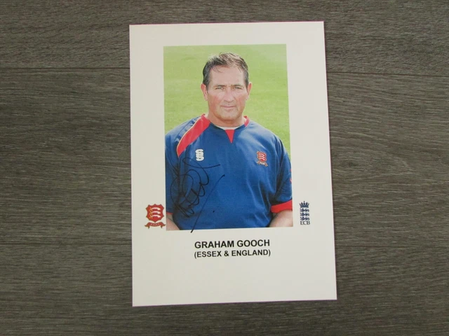 GRAHAM GOOCH ESSEX & England Cricket Player Original Hand Signed ...