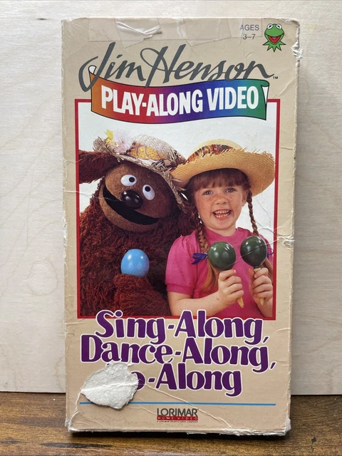 JIM HENSON PLAY Along Video VHS Tape Sing-Along Dance-Along Do-Along ...