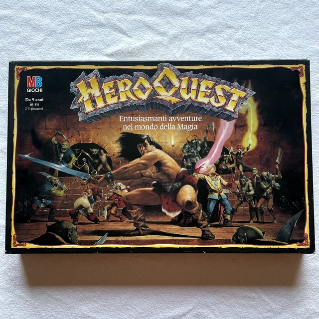 1989 HEROQUEST MB ITA True First Edition COMPLETE CIB Read Description ...
