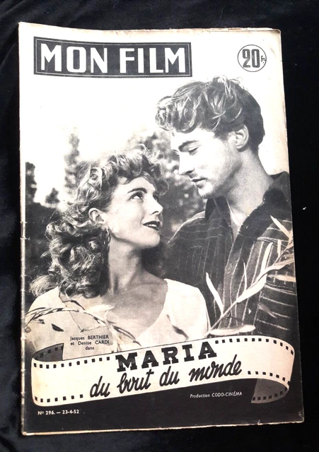 MON FILM N°296 04/1952 Jacques Berthier Denise Cardi Maria Du Bout ...