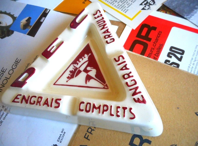 ANCIEN CENDRIER POTASSE d'Alsace engrais granulés complets PEC cigogne ...