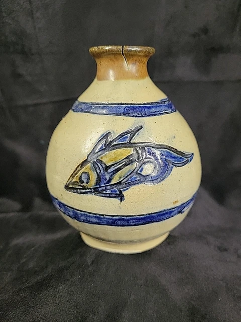 RARE VINTAGE JIRO Kinjo Saki Pot With Artist Signature Okinawan Style ...
