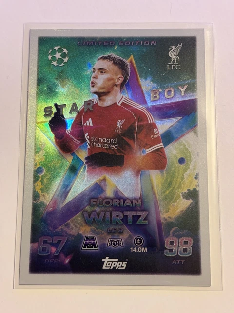 TOPPS MATCH ATTAX CL 2025-26 No. LE 9 Florian Wirtz Star Boy Limited ...