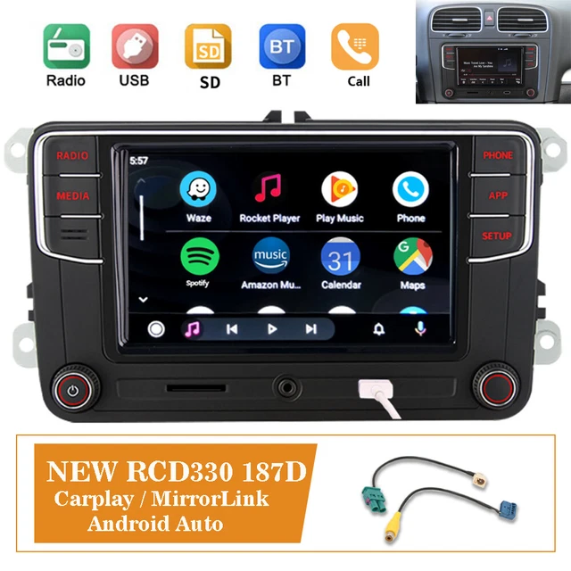 RCD330 RCD340G 187D NONAME CarPlay Android Auto Car Stereo Radio For VW ...