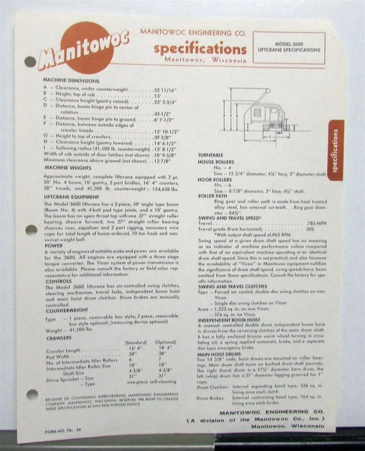 1960S MANITOWOC 3600 LiftCrane Specifications Construction Sales 1960s-manitowoc-3600-liftcrane-specifications-construction-sales