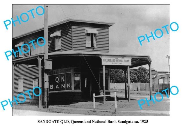 OLD LARGE PHOTO SANDGATE BRISBANE QUEENSLAND NATIONAL BANK c1925 $9.00 ...