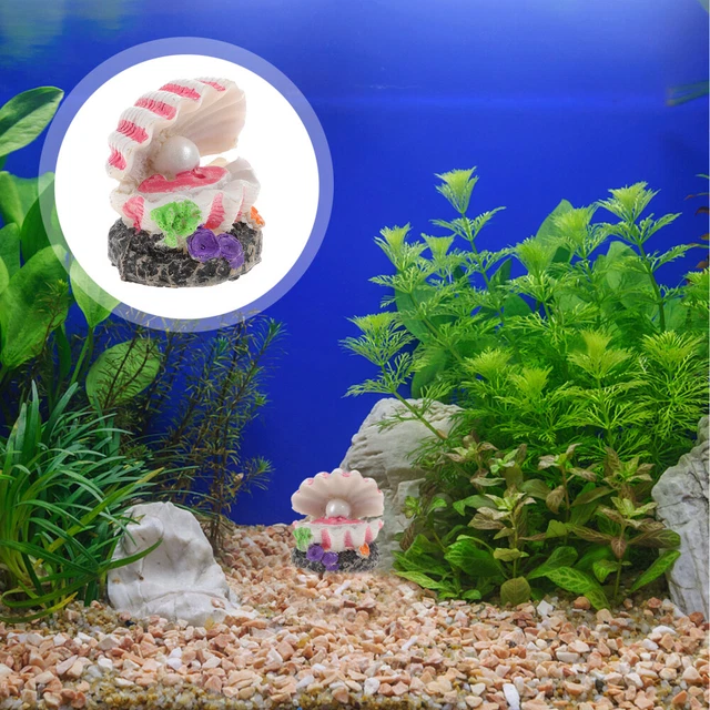 SHELL AQUARIUM AIR Bubbling Decor Fish Tank Decorations Stone Coral £9. ...