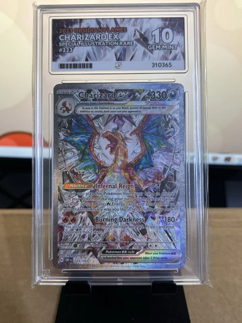 CHARIZARD EX 223/197 ACE 10 | Pokemon TCG | Obsidian Flames | ACE Label ...