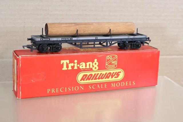 TRIANG R212 BR Gris Bogie Traversin Wagon B940052 & Bûche Charge Boite ...