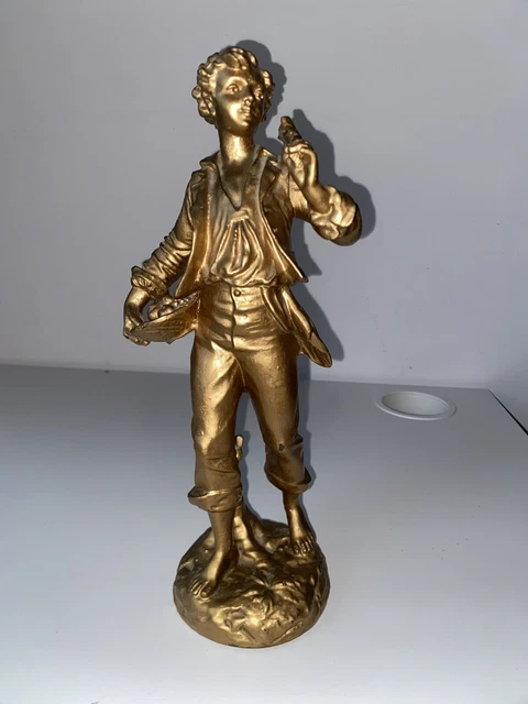 STATUE HOMME EN Régule Doré Signé BRUCHON EUR 39,00 - PicClick FR