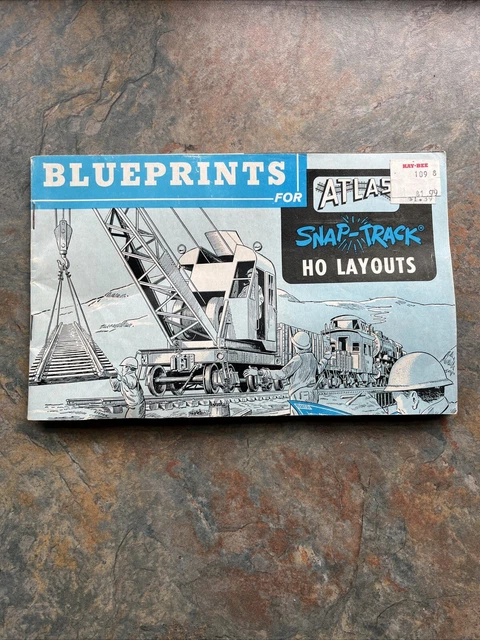 1987 REISSUED HO scale Atlas Blueprints for Snap-Track Layout Book £3. ...