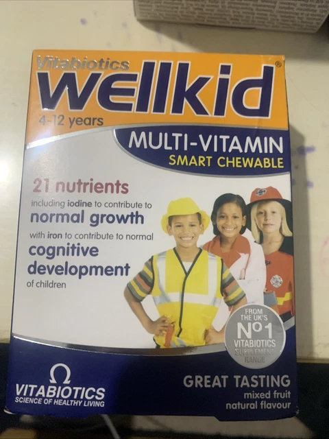VITABIOTICS - WELLKID 4-12years - MULTI-VITAMIN SMART CHEWABLE - 30 ...
