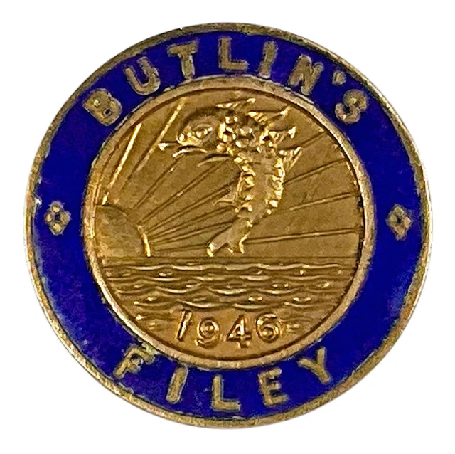 VINTAGE OLD BUTLINS Holiday Camp Filey 1946 Enamel Brooch Badge £7.00 ...