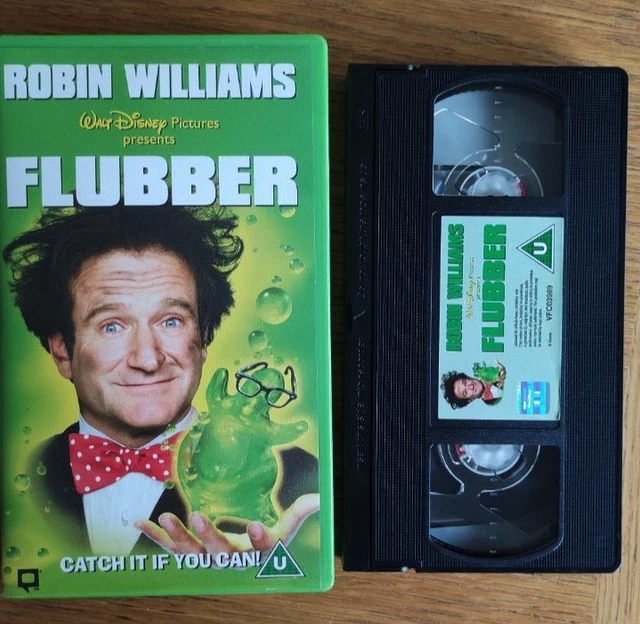 FLUBBER VHS PAL Video Tape 1997 Robin Williams Disney Classic Comedy ...