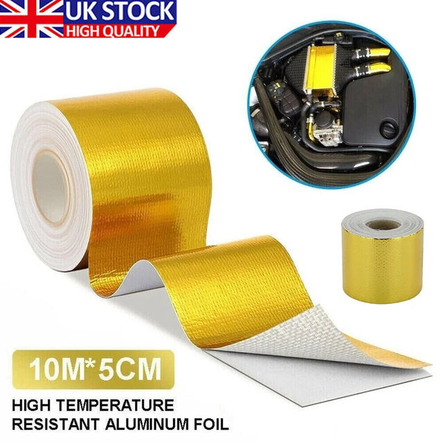 50MM X 10M Gold Roll Adhesive Reflective High Temperature Heat Shield ...