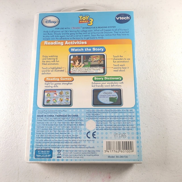 VTECH DISNEY PIXAR Toy Story 3 V.reader Learning Cartridge £4.97 ...
