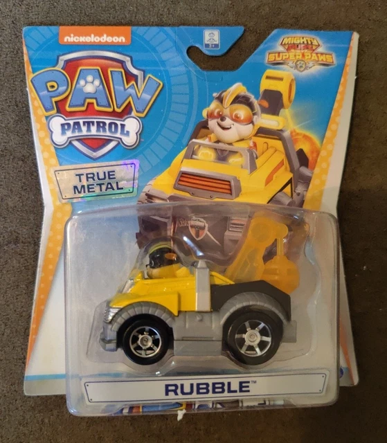 NICKELODEON PAW PATROL Mighty Pups Super Paws Rubble Die-Cast Car $9.95 ...