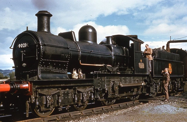 COLOUR RAIL SLIDE, BRW299, GWR 9000 class, 9021, Cemmes Road £1.25 ...