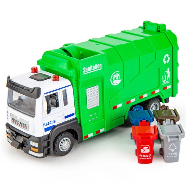 1:50 GARBAGE TRUCK Toy Trash Truck Model Car Diecast Toy Trucks for ...