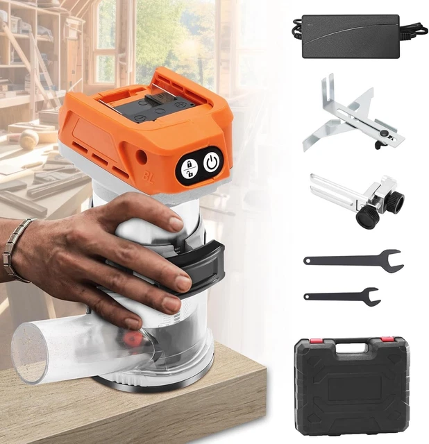 CORDLESS TRIM ROUTER, Compact Wood Router Tool Compatable for Makita ...