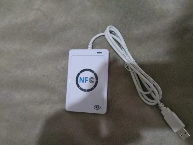 ACR122U NFC RFID 13.56MHz Contactless Smart Card Reader Writer w/USB ...
