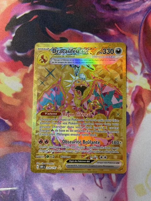 CARTE POKÉMON - Dracaufeu ex 228/197 - Secret - Flammes obsidiennes ...