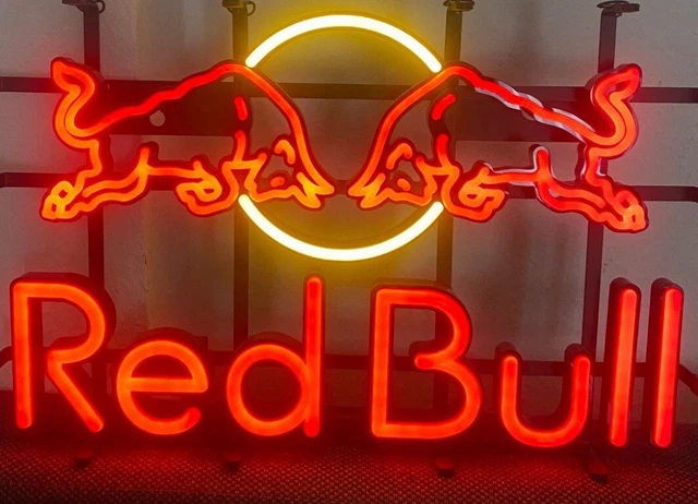 RED BULL ENERGY Leuchtreklame 52x35cm Neon LED Schild Wand Bar Tafel ...
