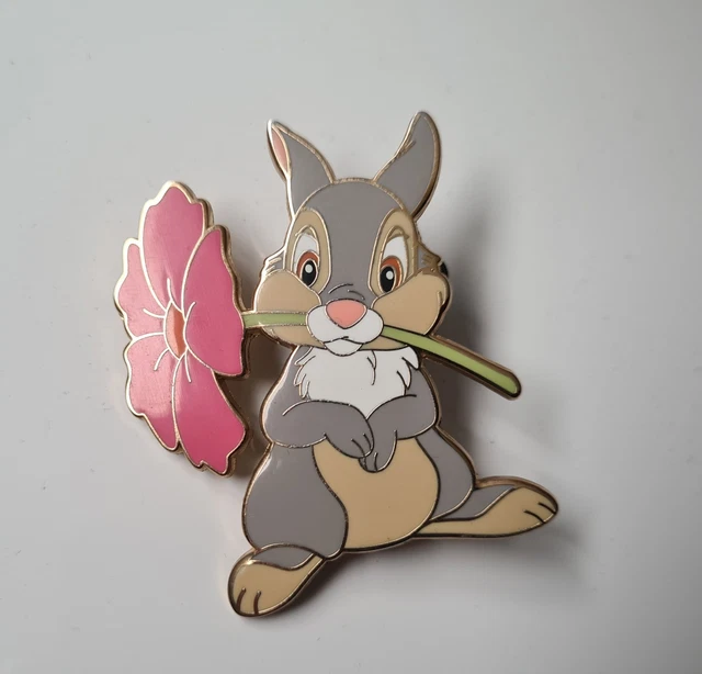 DISNEY DLP THUMPER Pin With Pink Flower In Mouth - Bambi £16.15 ...