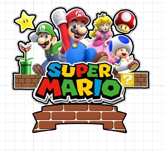 SUPER MARIO BROS Inspired Cake Topper - Personalised Luigi Princess ...