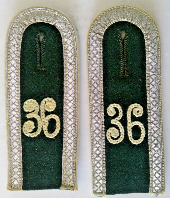 WW2 GERMAN ARMY Shoulder Strap Epaulettes 36th Regiment Wehrmacht £193. ...