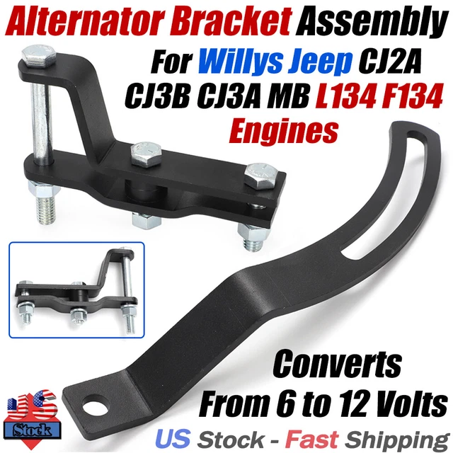 ALTERNATOR BRACKET ASSEMBLY For Willys Jeep CJ2A CJ3B CJ3A L134 F134 ...