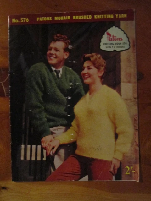 VINTAGE KNITTING PATTERN Book Patons Mohair No. 576 Great **** Must See ...