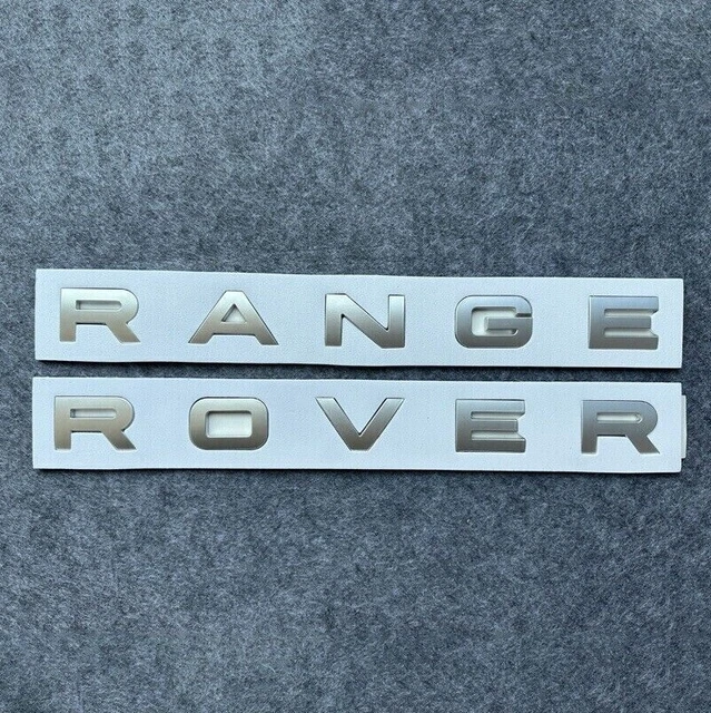 SILVERY RANGE@ ROVER@ SUV LAND Evoque Bonnet Rear Tailgate Badge ...