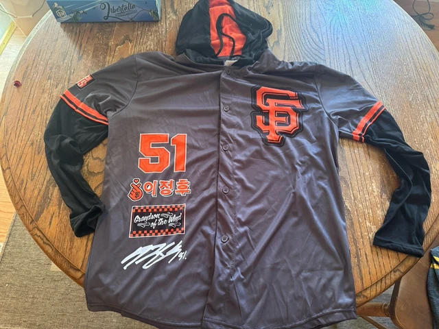 SAN FRANCISCO GIANTS 2025 Jung Hoo Lee Hooded Jersey Med Medium 6/22 ...