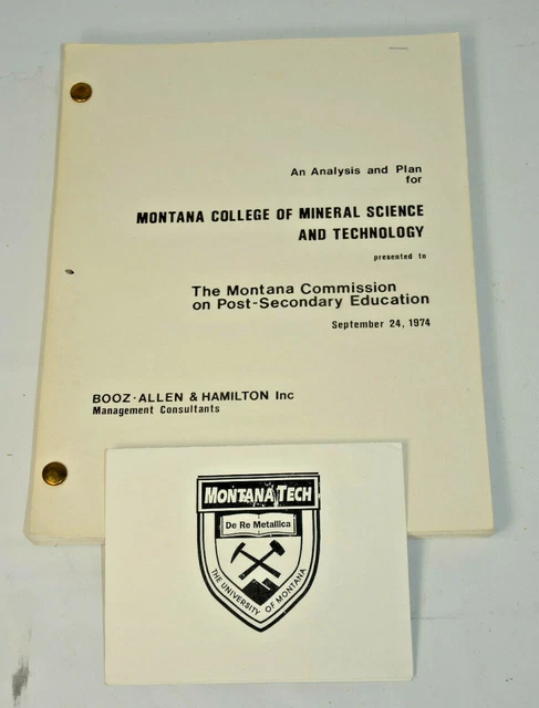 MONTANA TECH COLLEGE Report Analysis book Master Plan Future ...