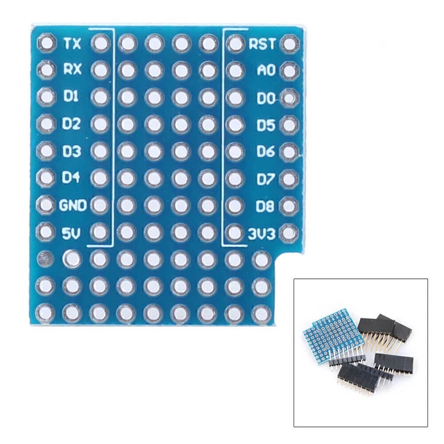 PROTOBOARD BREADBOARD SHIELD for WeMos D1 Mini Double Sided Module ...