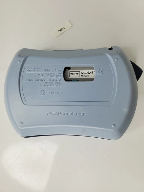 BROTHER P-TOUCH PT-70 Label Thermal Printer W/ Partial Cartridge Tape ...