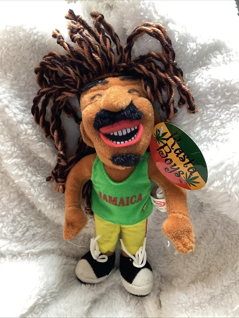 PMS RASTA BOYS Plush Soft Toy Rastafarian Jamaica Yellow T-Shirt 7.5 ...