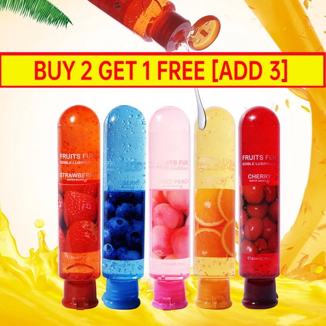 EDIBLE FRUIT FLAVOR Adult Lubricant Gel Lube Edible Oral Sex Sexual ...