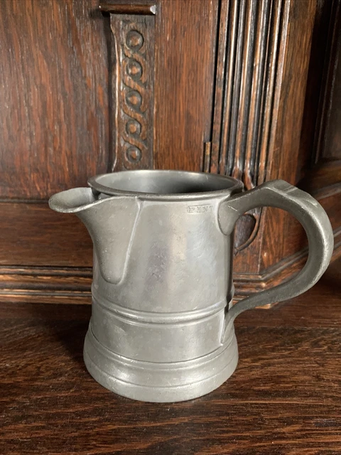 VICTORIAN HEAVY PEWTER Measuring Tankard 1 Pint Hallmark VR £12.00 ...