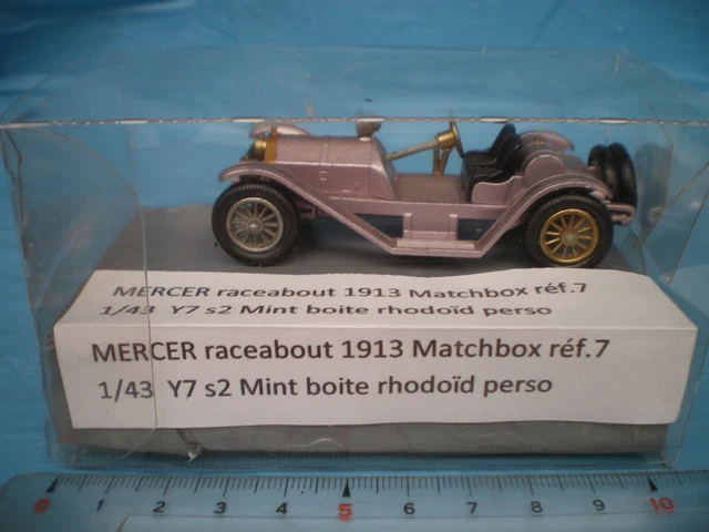 MERCER RACEABOUT 1913 Lilas ancien Lesney Matchbox 7 série 2 1/43 comme ...